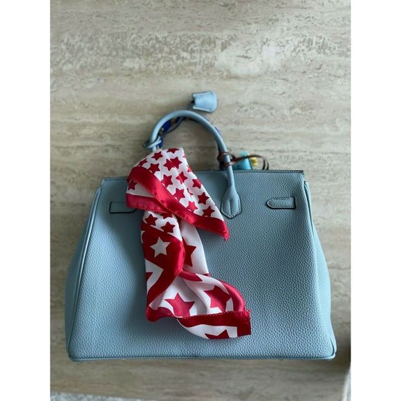 Anca Barbu | Bags | Anca Barbu Satchel Blue Extra Large Painting ...